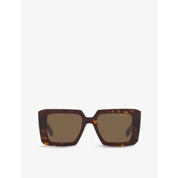 Prada Pr 23ys Square-frame Tortoiseshell Acetate Sunglasses - Brown