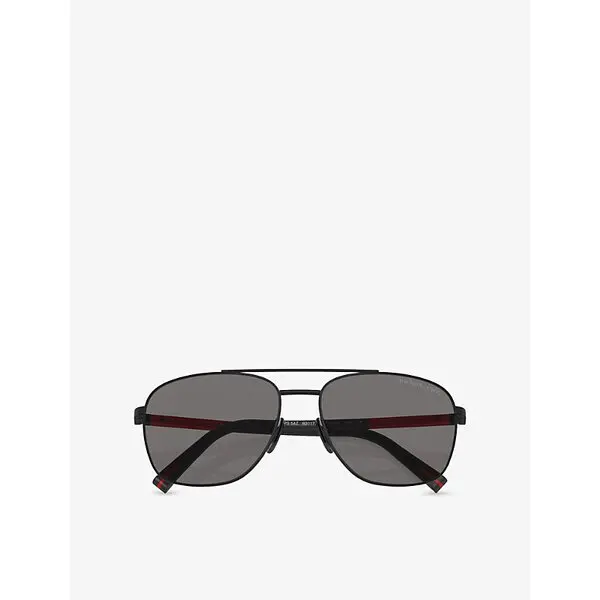 Prada Aviator-frame Metal Sunglasses - Black