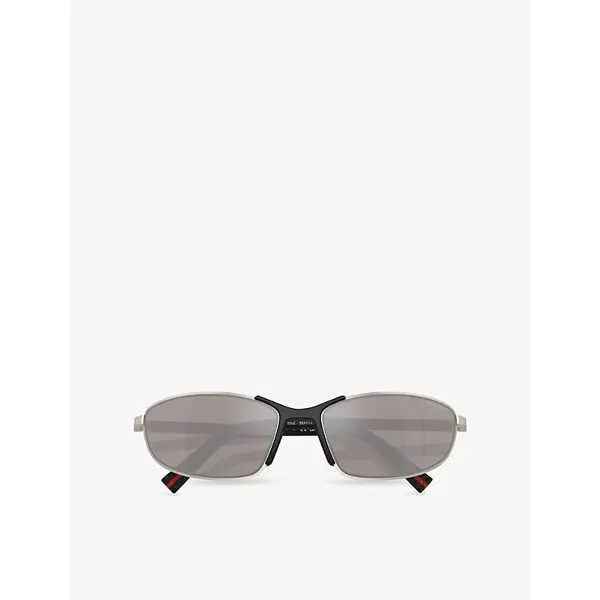 Prada Irregular Frame Metal Sunglasses