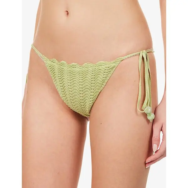 Devon Windsor Kit Open-knit Bikini Bottoms