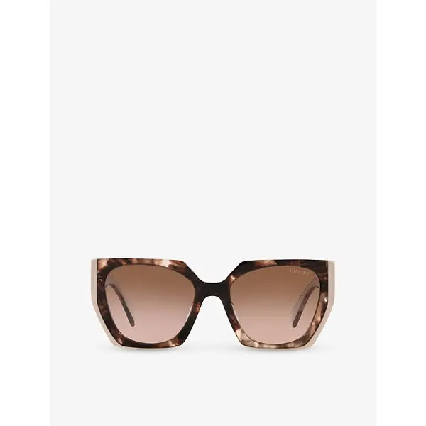 Prada Rectangular-frame Acetate Sunglasses - Brown