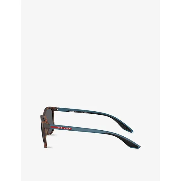 Prada Pillow-frame Injected Polarised Sunglasses - Brown