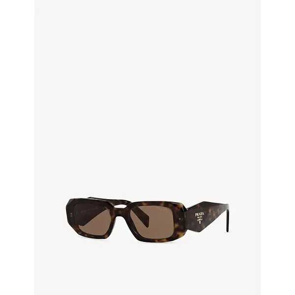 Prada Rectangular-frame Acetate Sunglasses - Brown