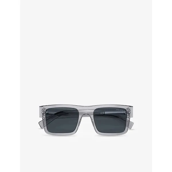 Prada Acetate Square Frame Sunglasses - Grey