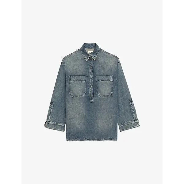 Zadig&Voltaire Timona Relaxed-fit Denim Shirt - Medium Blue