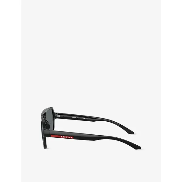 Prada Ps A06s Polarised Pilot-frame Injected Sunglasses