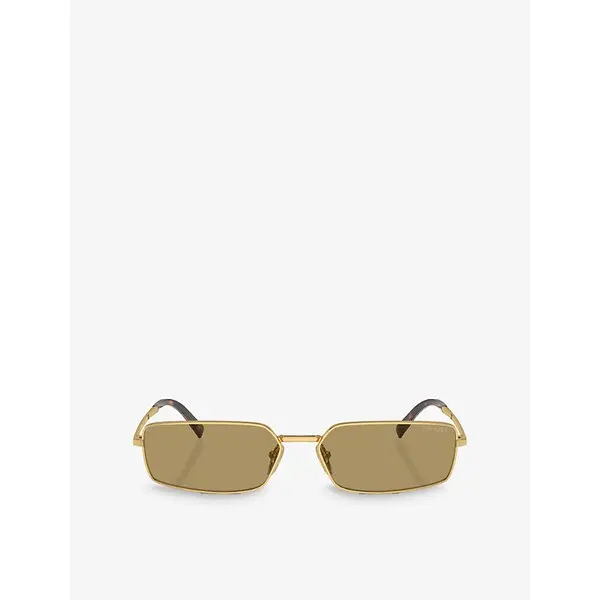 Prada Rectangle-frame Metal Sunglasses