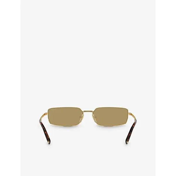 Prada Rectangle-frame Metal Sunglasses