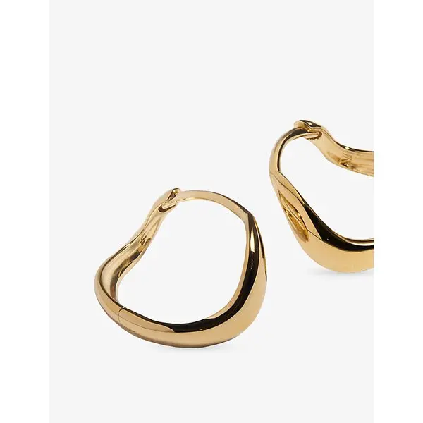 Monica Vinader Swirl Huggie Earrings - Gold
