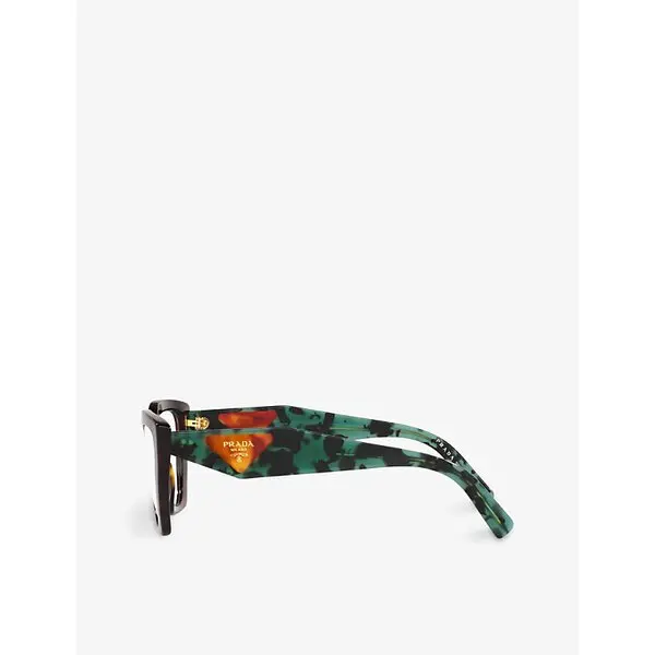 Prada Pr 09yv Acetate Cat-eye Eyeglasses - Brown