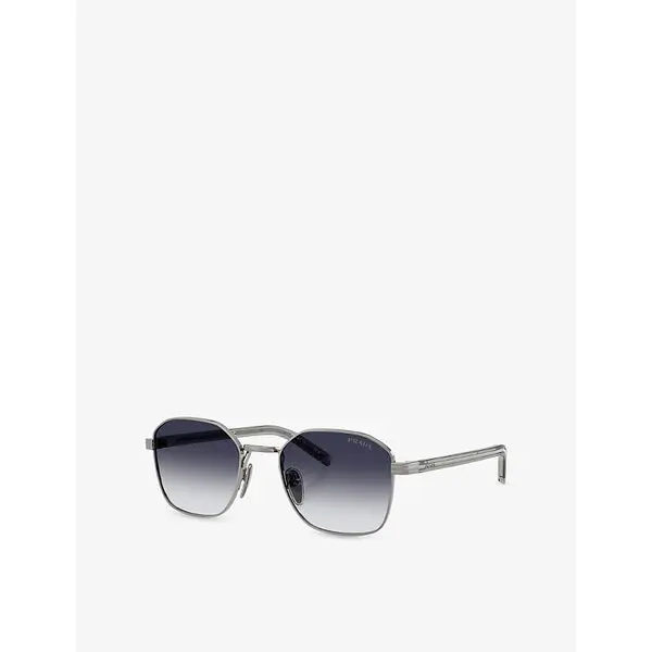 Prada Pr C50s Square Frame Steel Sunglasses - Silver