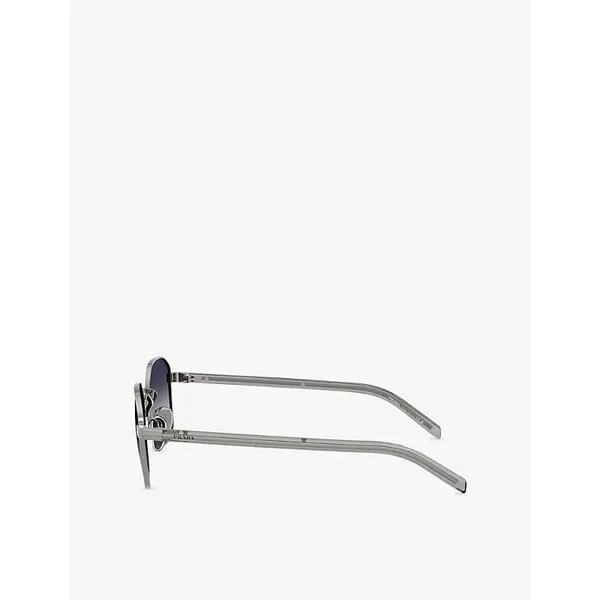 Prada Pr C50s Square Frame Steel Sunglasses - Silver