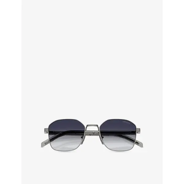 Prada Pr C50s Square Frame Steel Sunglasses - Silver