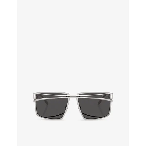Prada Irregular Frame Metal Sunglasses - Clear