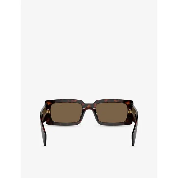 Prada Pillow-frame Tortoiseshell Acetate Sunglasses