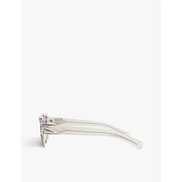 Prada Pr 02zs Transparent Square-frame Acetate Sunglasses - Grey