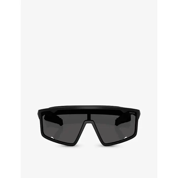 Prada Rectangle-shape Polyamide Sunglasses - Black
