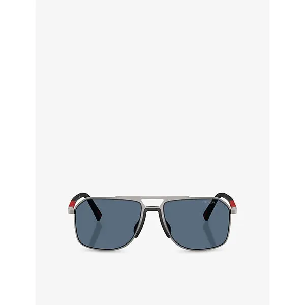 Prada Pilot Frame Metal Sunglasses - Silver