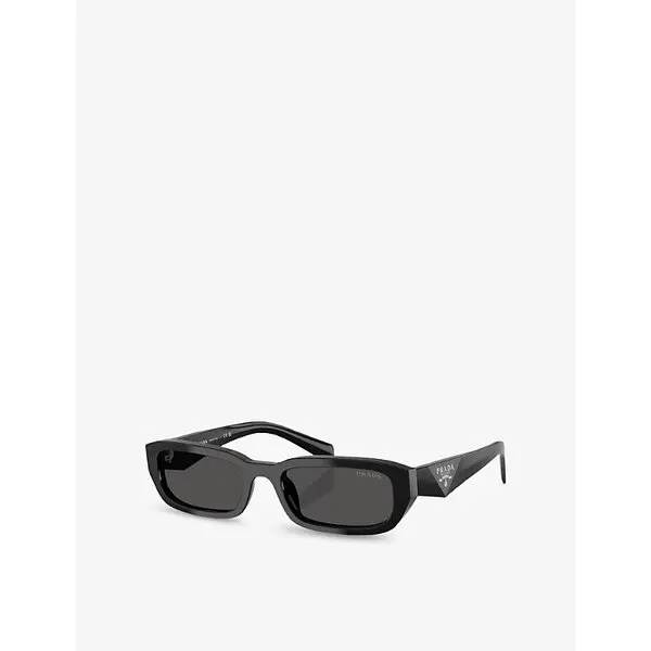 Prada Rectangle-frame Acetate Sunglasses - Black