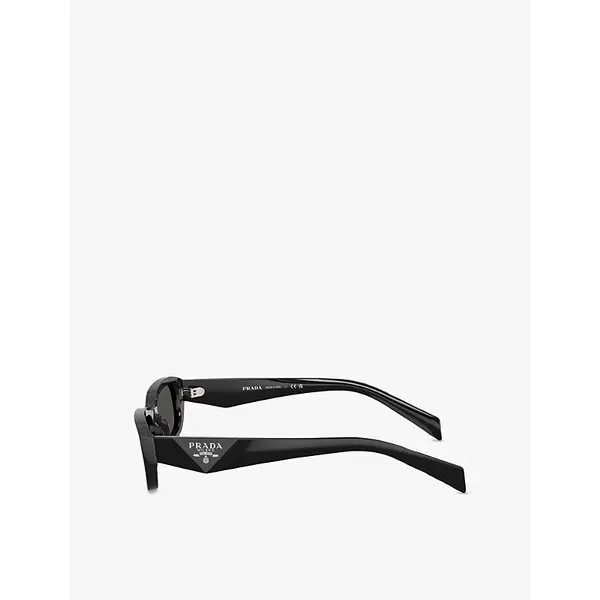 Prada Rectangle-frame Acetate Sunglasses - Black
