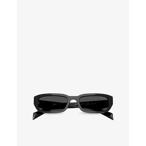 Prada Rectangle-frame Acetate Sunglasses - Black