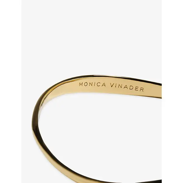 Monica Vinader Swirl 18ct Yellow Vermeil Bangle