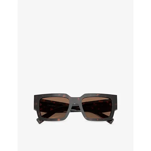 Prada Pr B17s Square-frame Tortoiseshell Acetate Sunglasses - Brown