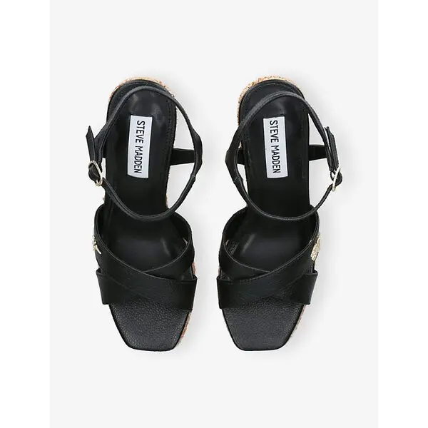 Steve Madden Cylo Leather Wedge Sandals