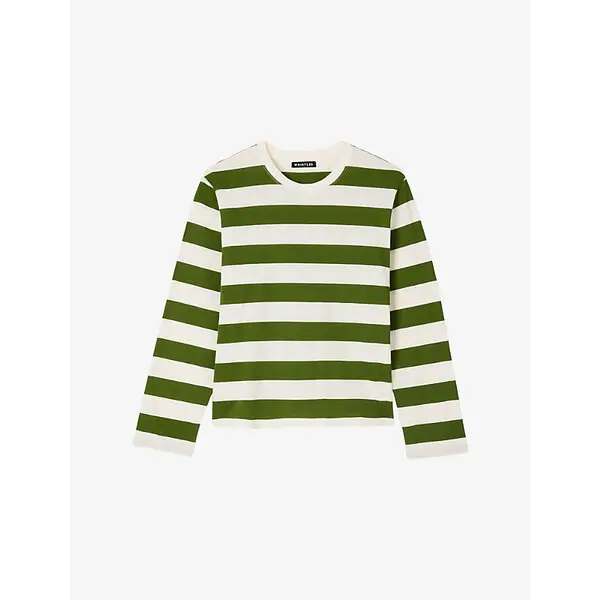 Whistles Striped Relaxed-fit Cotton T-shirt - Multi-coloured