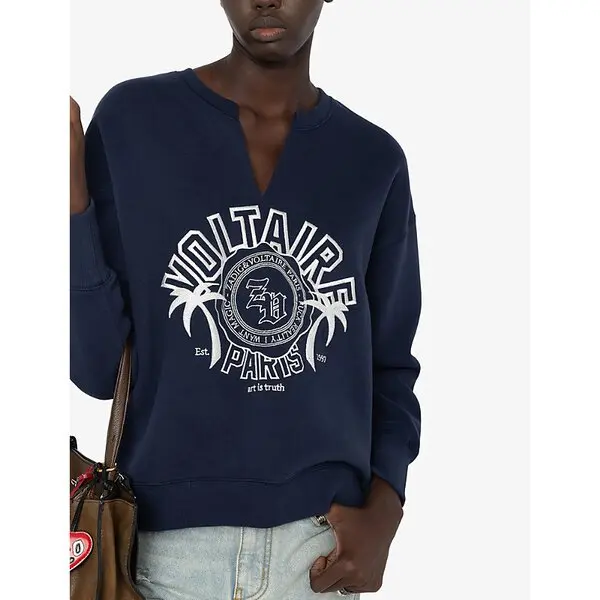 Zadig&Voltaire Logo-print Cotton-jersey Sweatshirt