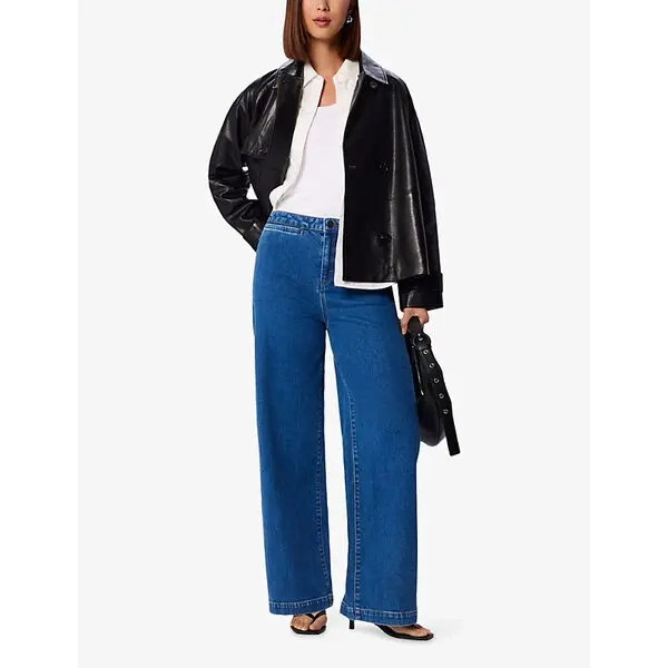 Whistles High-rise Straight-leg Stretch-denim Jeans