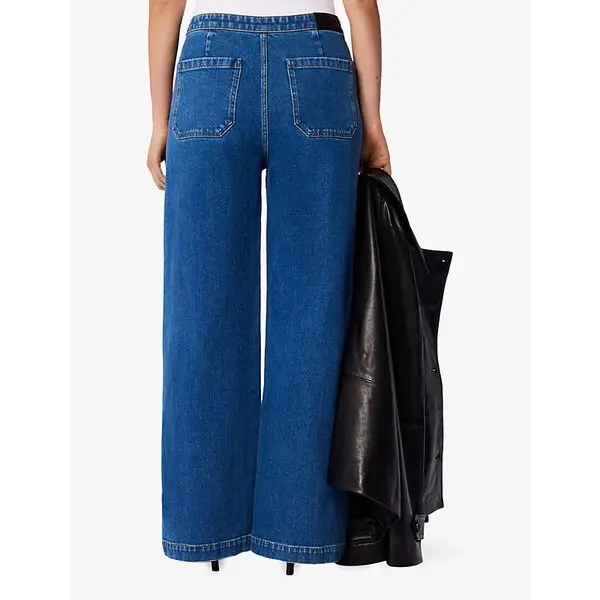 Whistles High-rise Straight-leg Stretch-denim Jeans