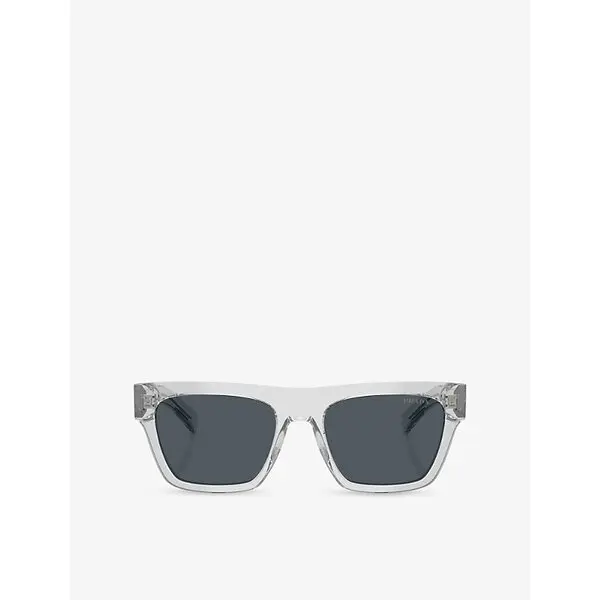 Prada Rectangle-frame Acetate Sunglasses - Grey