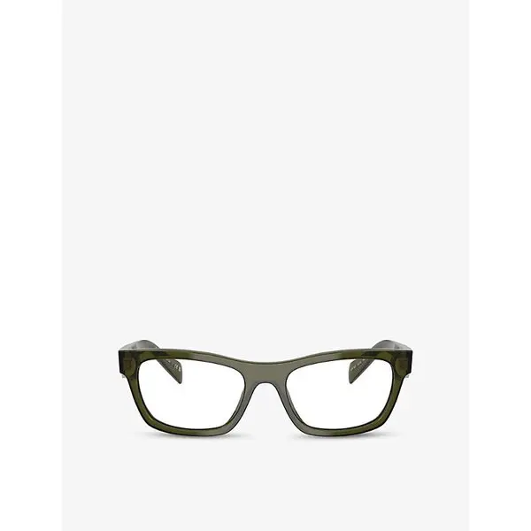 Prada Pr B01v Butterfly-frame Acetate Glasses - Green
