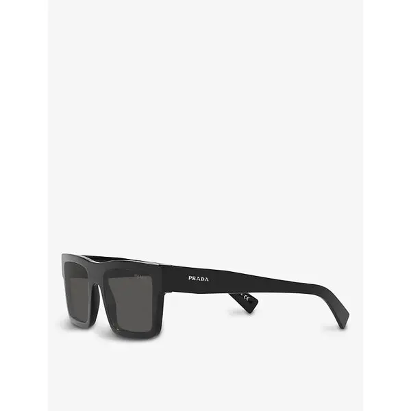 Prada Pr 19ws Square-frame Acetate Sunglasses - Black