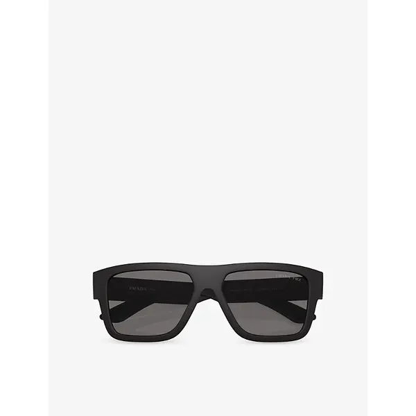 Prada Square Frame Acetate Sunglasses - Black
