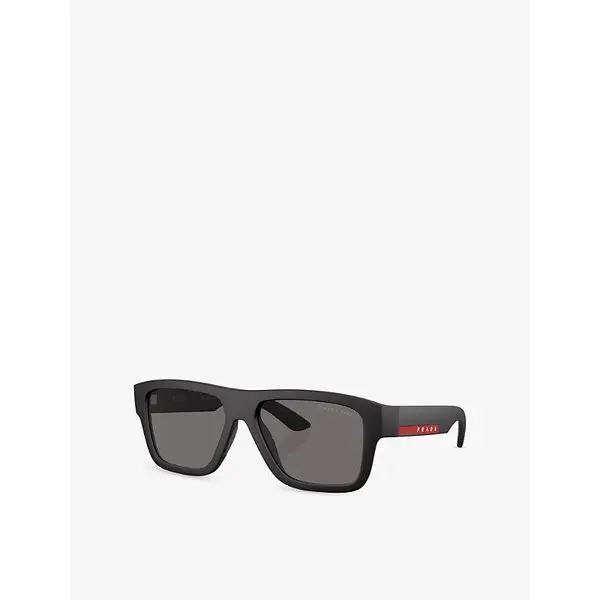 Prada Square Frame Acetate Sunglasses - Black