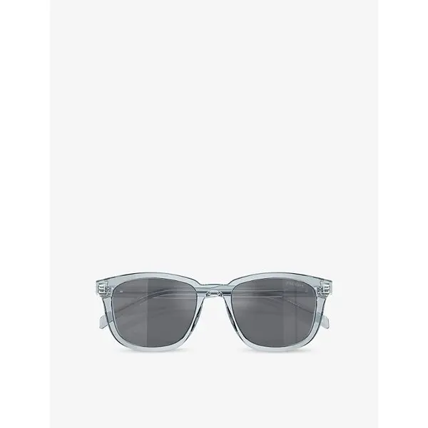 Prada Acetate Square Frame Sunglasses - Blue
