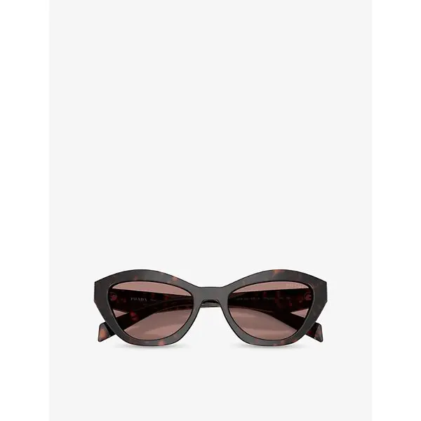 Prada Butterfly-frame Acetate Sunglasses - Brown