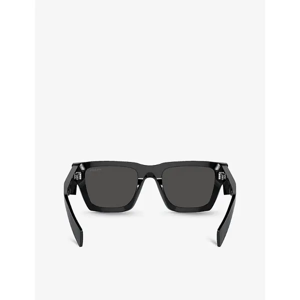 Prada Rectangle Frame Acetate Sunglasses - Black