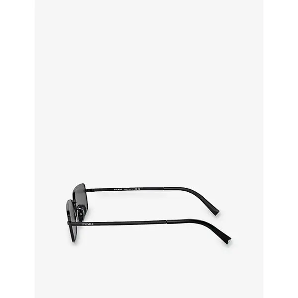Prada Rectangle Metal Sunglasses - Black
