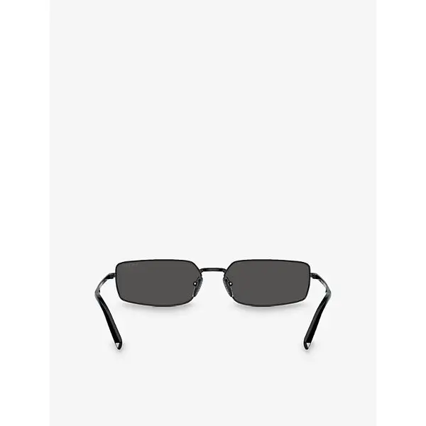 Prada Rectangle Metal Sunglasses - Black