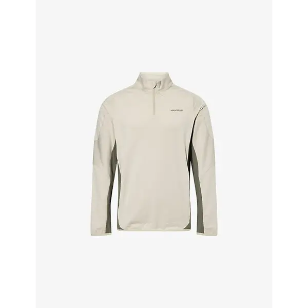 MANORS Quarter-zip Mid-layer Stretch-jersey Top - Dune