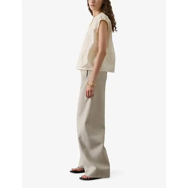 Soeur Danube Relaxed-fit Cotton-blend Shirt - Vanille