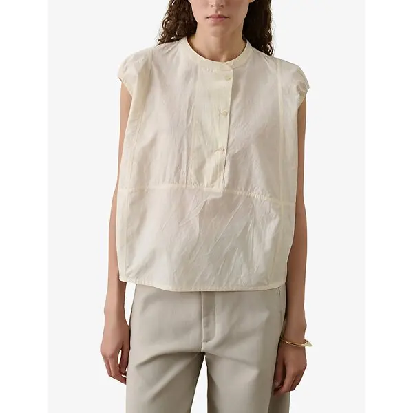 Soeur Danube Relaxed-fit Cotton-blend Shirt - Vanille
