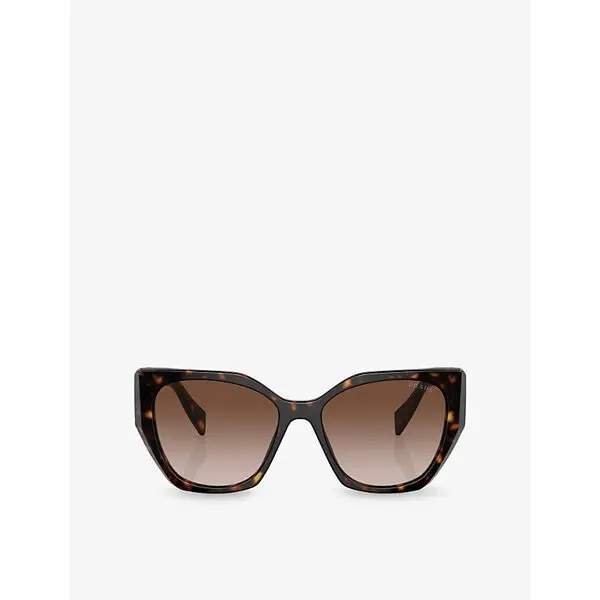 Prada Pr 19zs Tortoiseshell-pattern Acetate Sunglasses - Brown