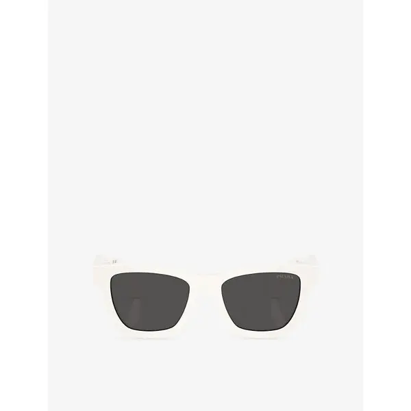 Prada Butterfly-frame Acetate Sunglasses - White