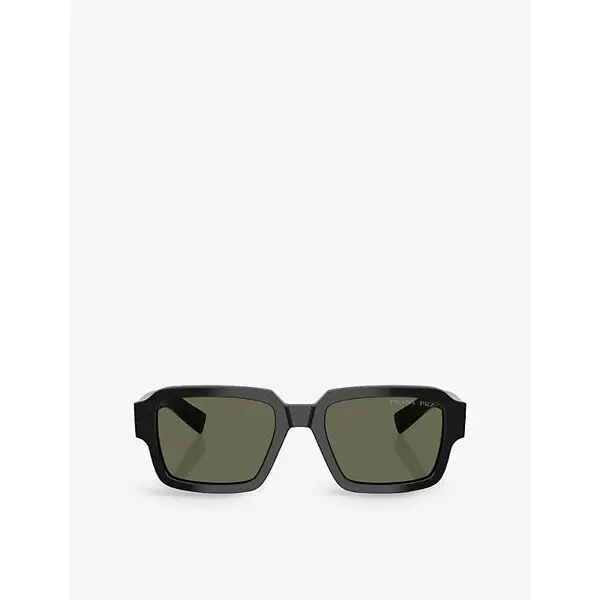 Prada Rectangle-frame Acetate Sunglasses - Black