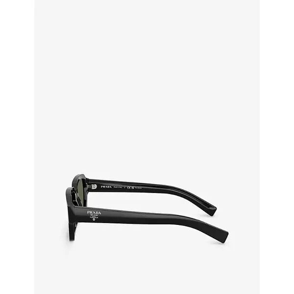 Prada Rectangle-frame Acetate Sunglasses - Black