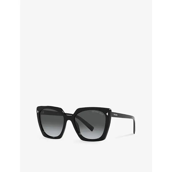 Prada Pr 23zs Square Acetate Sunglasses - Black